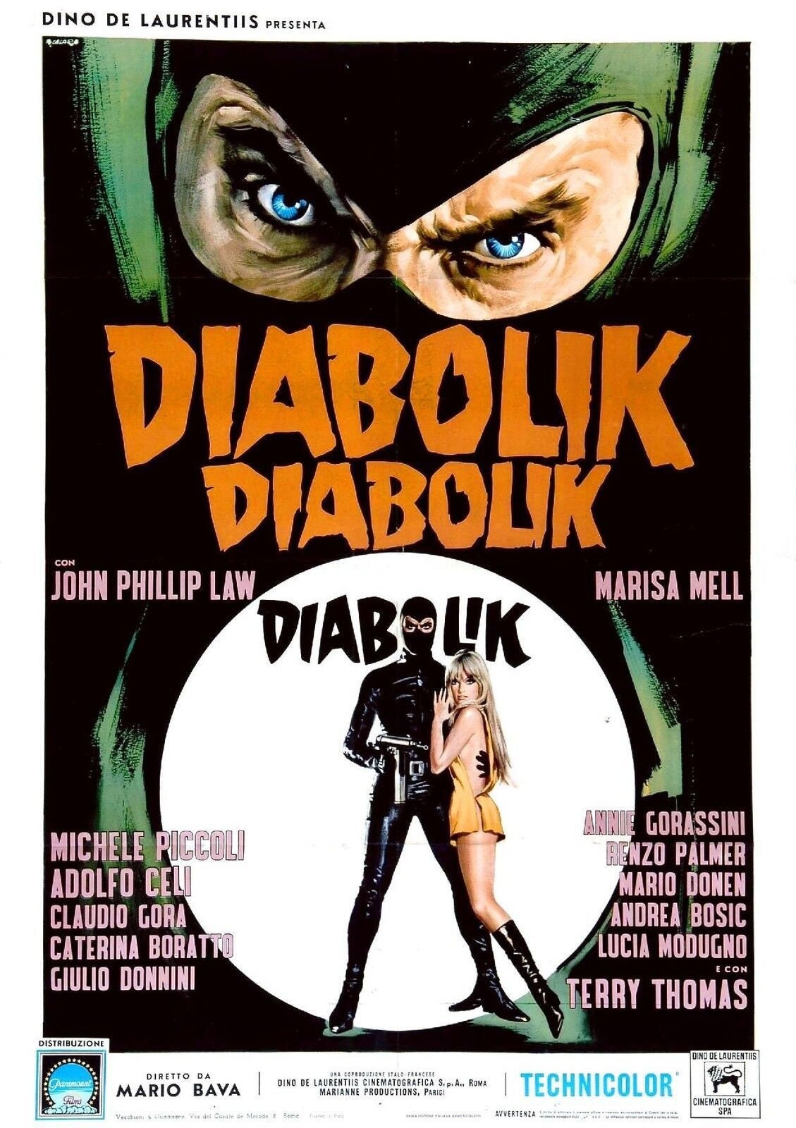 DANGER: DIABOLIK Movie Poster 1968 Spy Thriller - Etsy