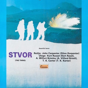 THE THING Movie Poster Horror Slovenian (1982) - Etsy