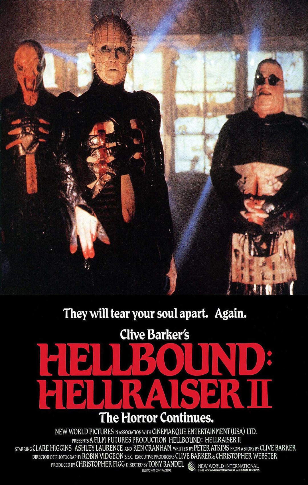 Hellraiser Ii : Hellbound Movie Poster Rare Horror Pinhead - Etsy