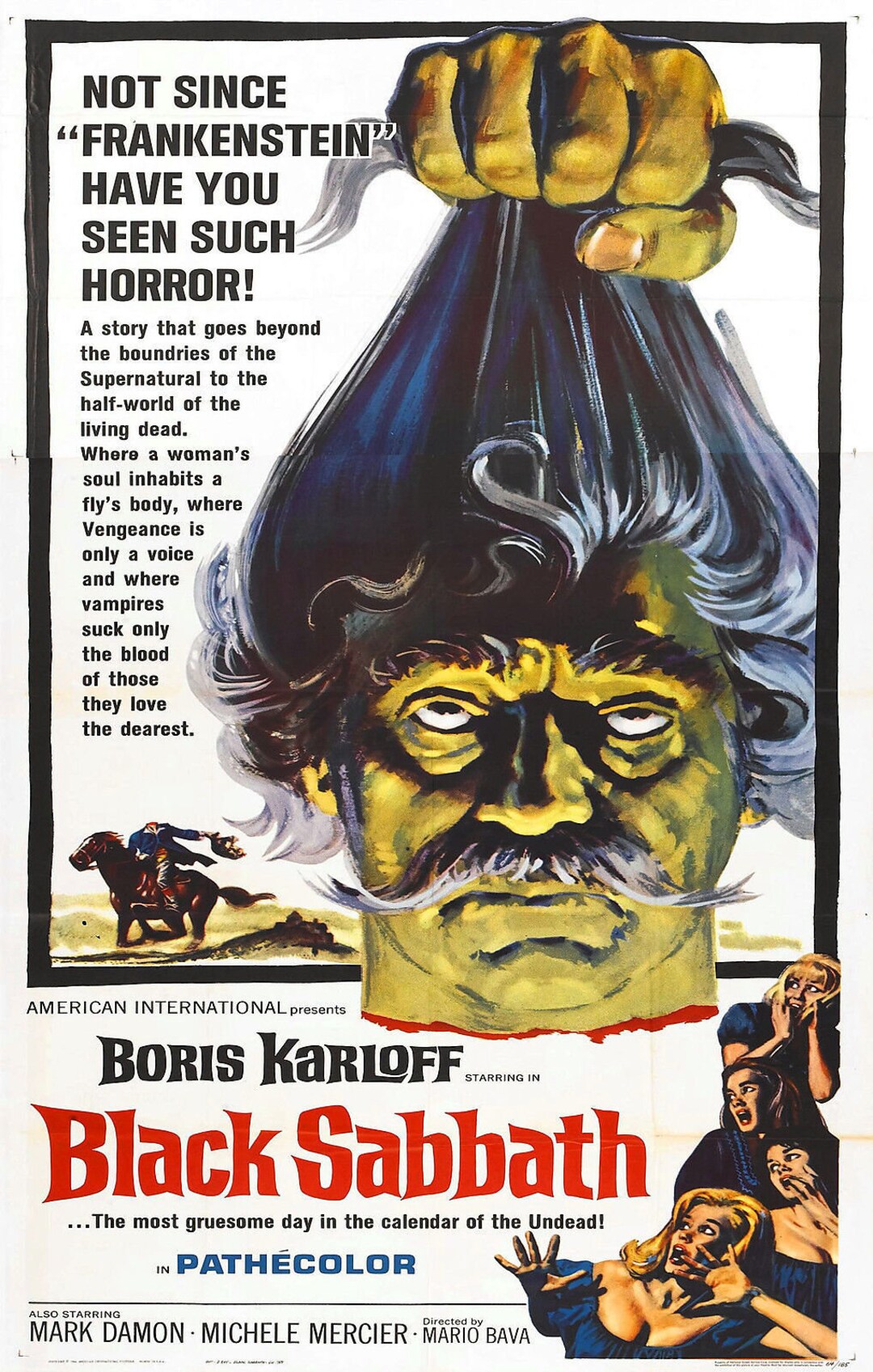 BLACK SABBATH Movie Poster 1963 Boris Karloff Horror Classic - Etsy