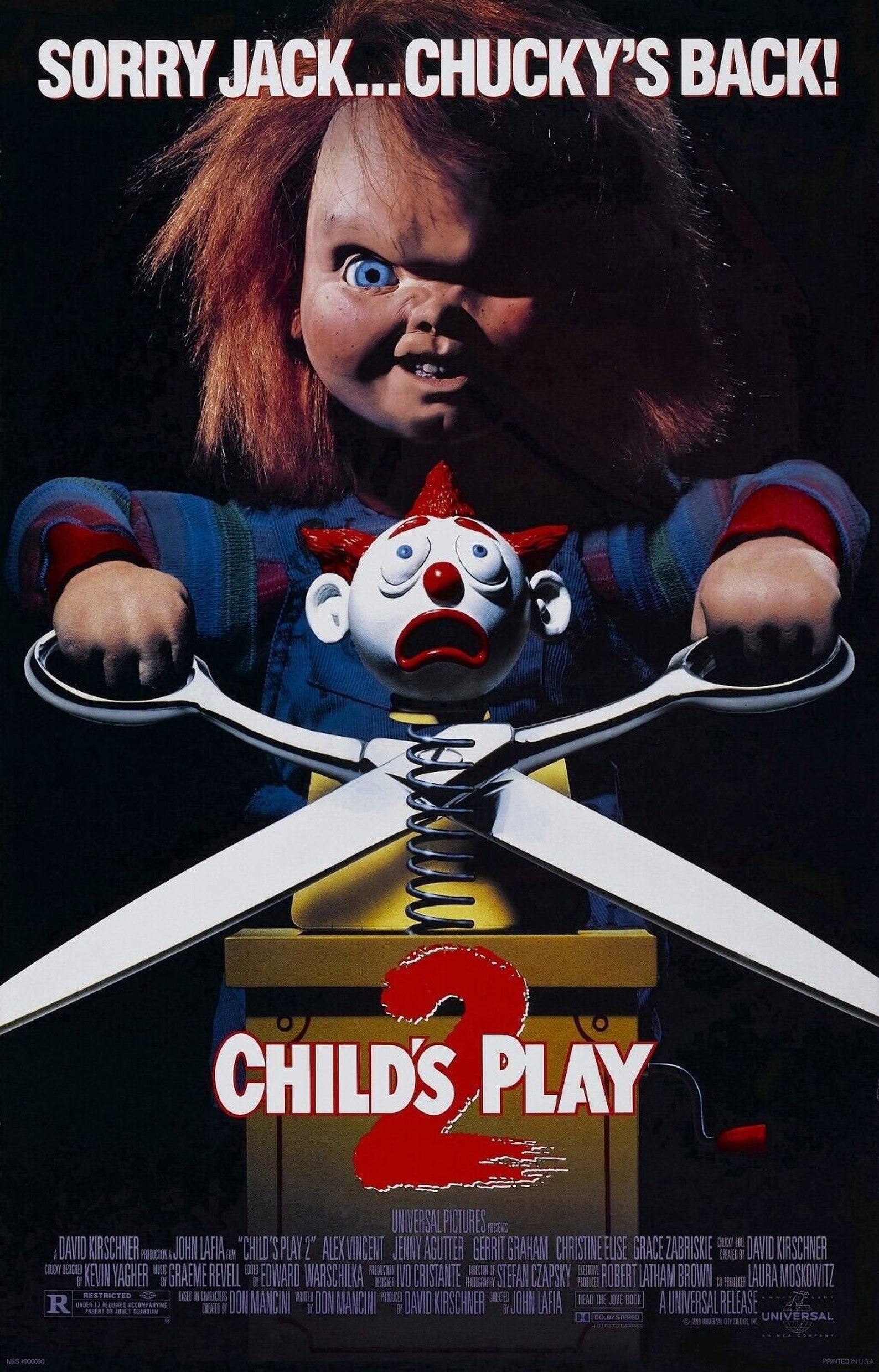 CHILD'S PLAY 2 (1990) Movie Poster Horror Chucky - Etsy