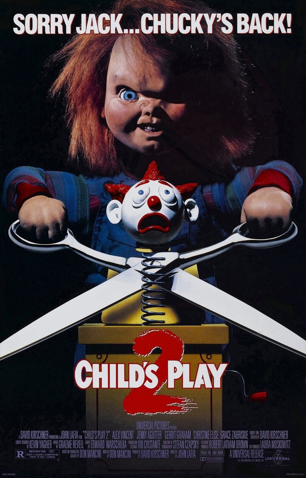 CHILD'S PLAY 2 (1990) Movie Poster Horror Chucky - Etsy