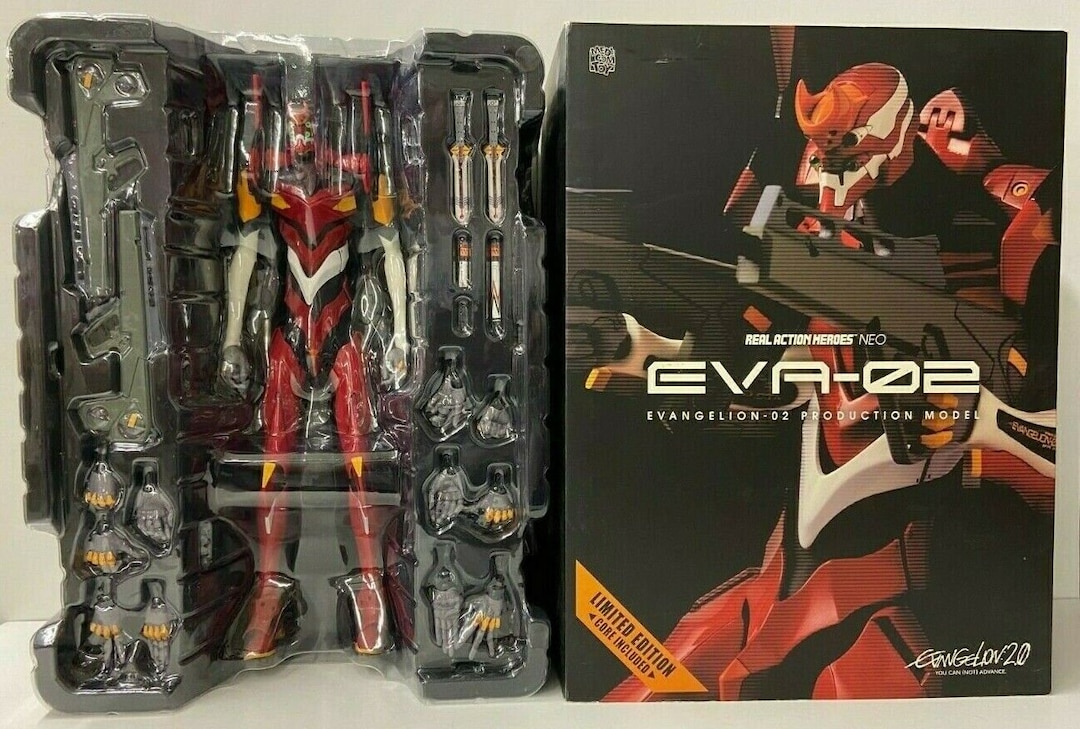 Loose RAH NEO Evangelion Unit 2 Evangelion: 2.0 Limited Ed Box Weapons ...