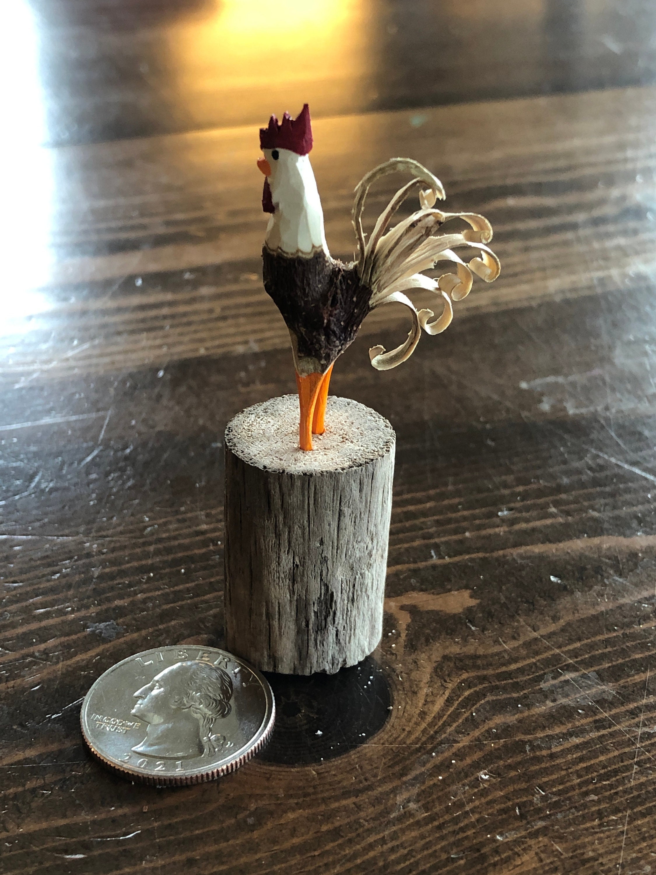 Hand Whittled Rooster - Etsy