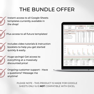 Google Sheets Bundle, Expense Tracker Spreadsheet, Monthly Budget ...