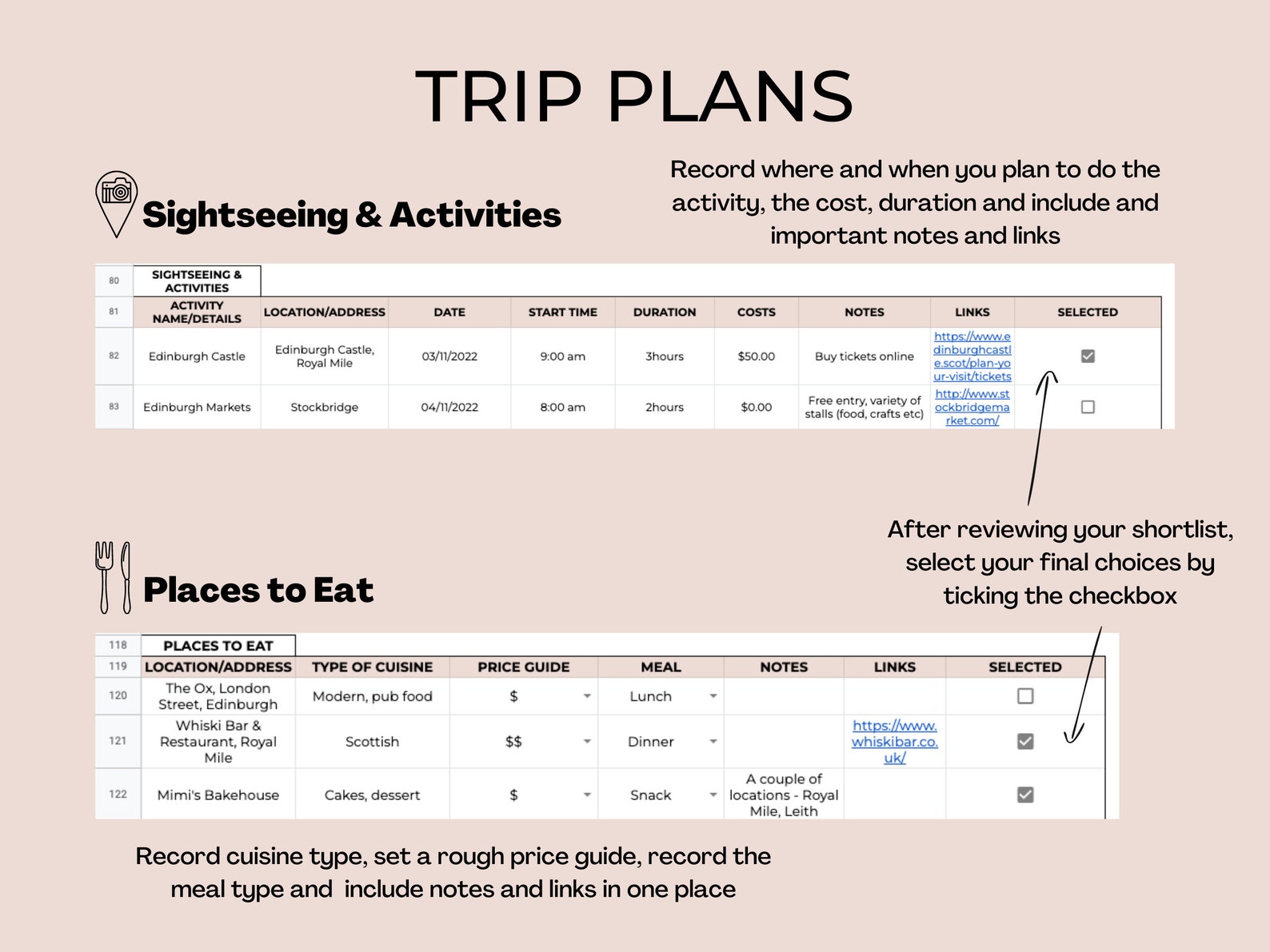 Google Sheets Itinerary Template Free Google Sheets Itinerary Template Free