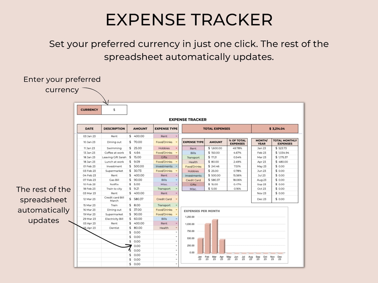 Expense Tracker Spreadsheet Google Sheets Expense Tracker - Etsy Australia