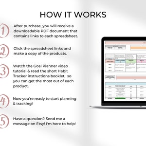 2025 Goal Tracker Bundle, Habit Tracker Spreadsheet, Daily Habit ...