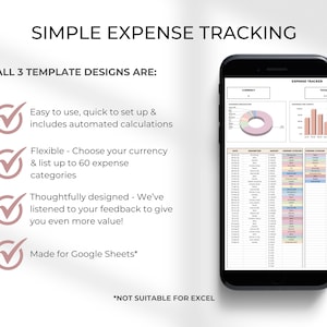 Expense Tracker Spreadsheet Google Sheets Expense Tracker Template Spending Spreadsheet Personal ...