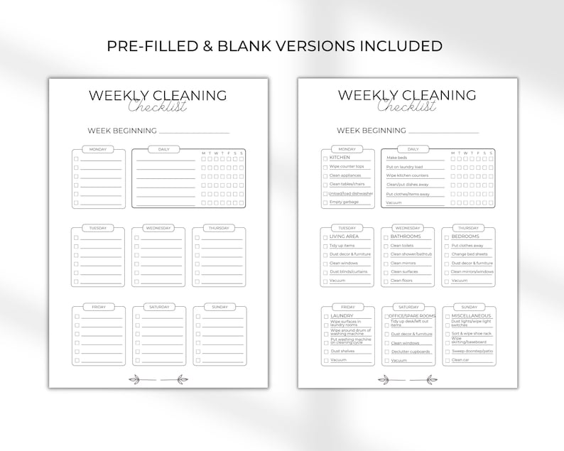 Editable Cleaning Checklist Canva Printable Cleaning Checklist ...
