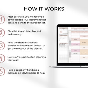 Google Sheets Digital Planner Annual Planner Monthly Planner Weekly ...