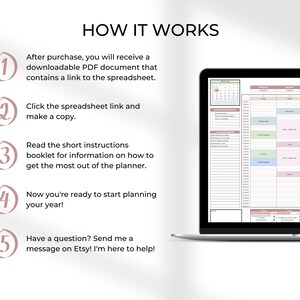 Digital Planner Spreadsheet Google Sheets Annual Planner Monthly ...