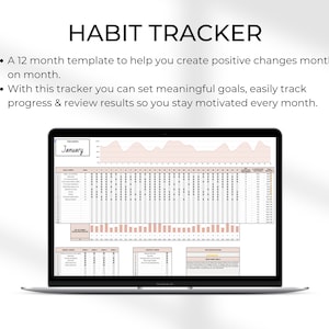 2025 Goal Tracker Bundle, Habit Tracker Spreadsheet, Daily Habit ...