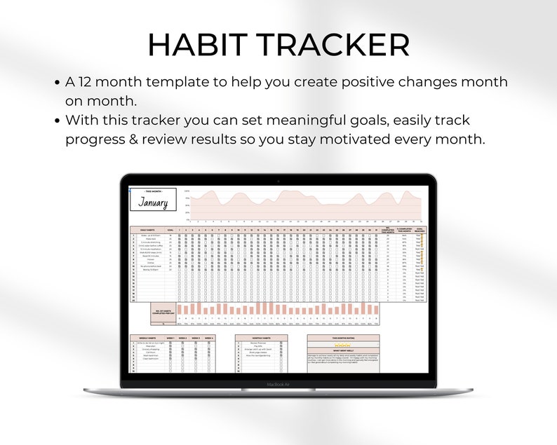 2024 Goal Tracker Bundle Habit Tracker Spreadsheet Daily - Etsy Australia