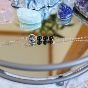 Black Magic Protection Necklace, Garnet-black Tourmaline-obsidian-black ...