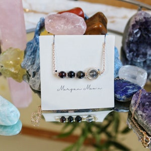 Black Magic Protection Necklace, Garnet-black Tourmaline-obsidian-black ...