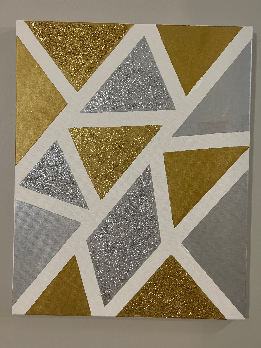 Gold & Silver Triangle - Etsy