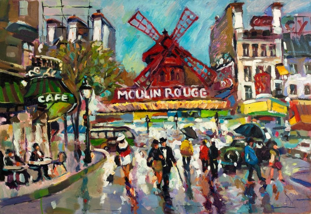 Moulin Rouge Canvas Wall Art Moulin Rouge Oil Painting | Etsy