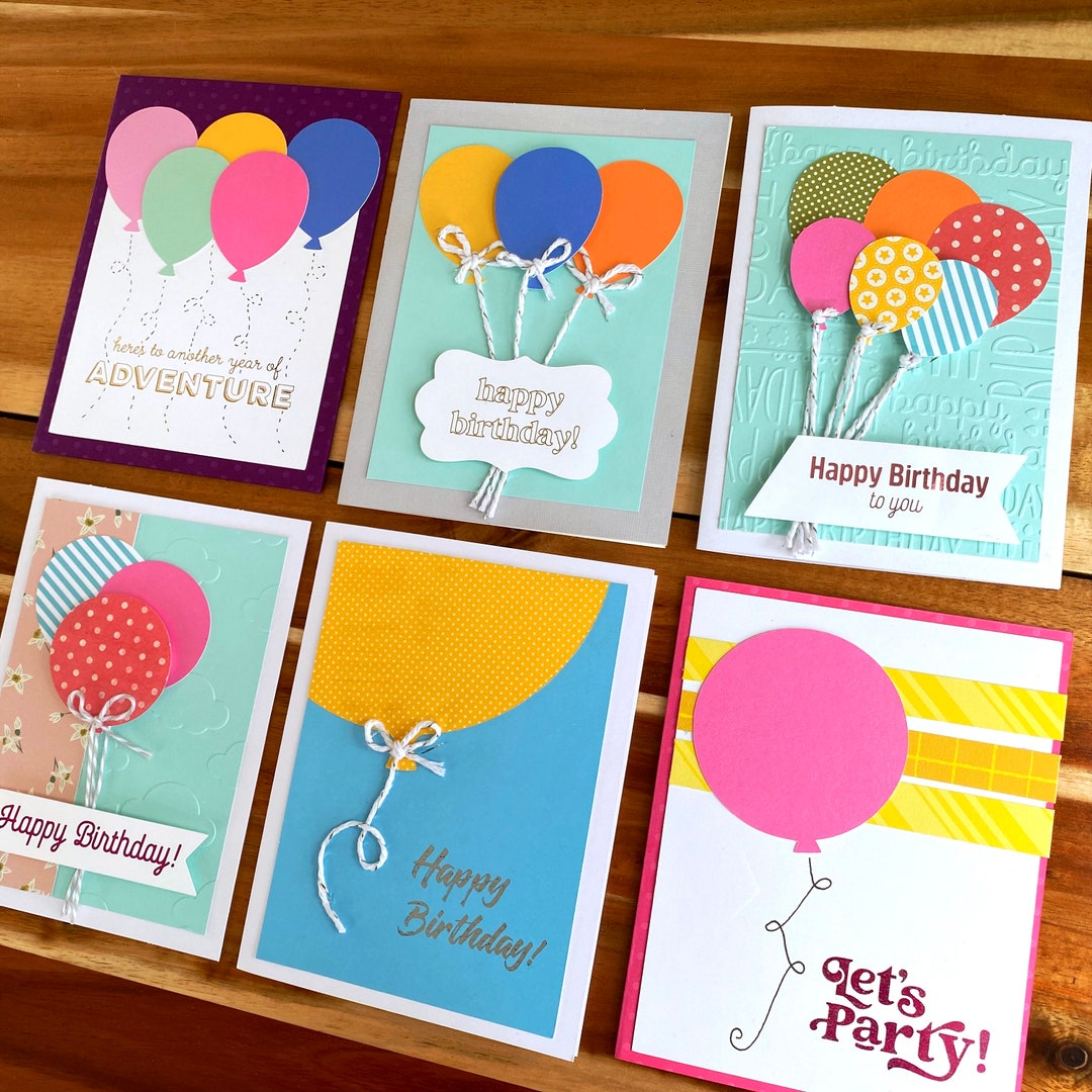 Birthday Card Making Kit Birthday Balloons - Etsy