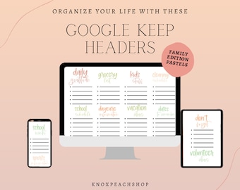 Google Keep Headers - Etsy