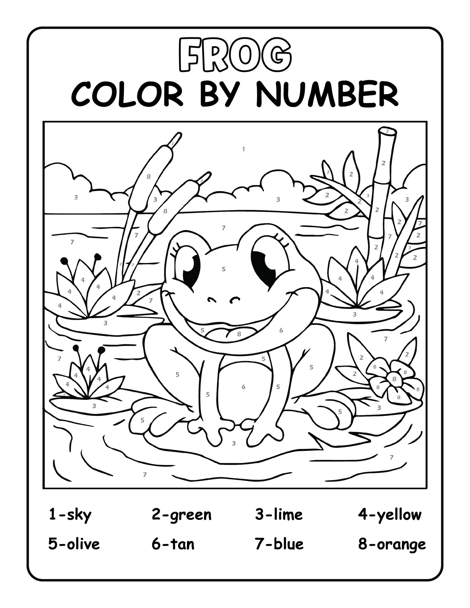 Printable Children's Animal Color by Numbers Pages - Set of 10 Fun and ...