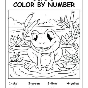 Printable Children's Animal Color by Numbers Pages - Set of 10 Fun and ...