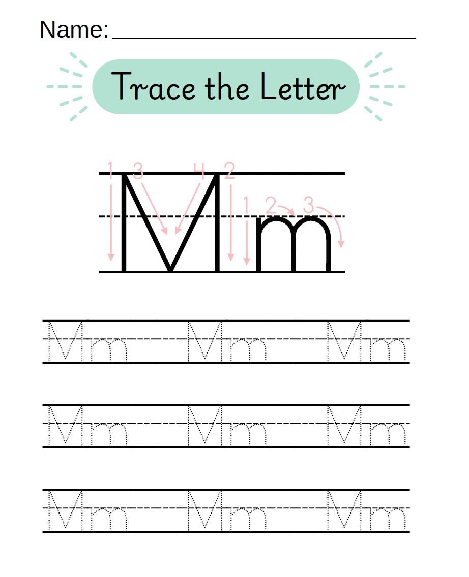26 Printable Alphabet Tracing Worksheets for Kids | One Letter per Page ...