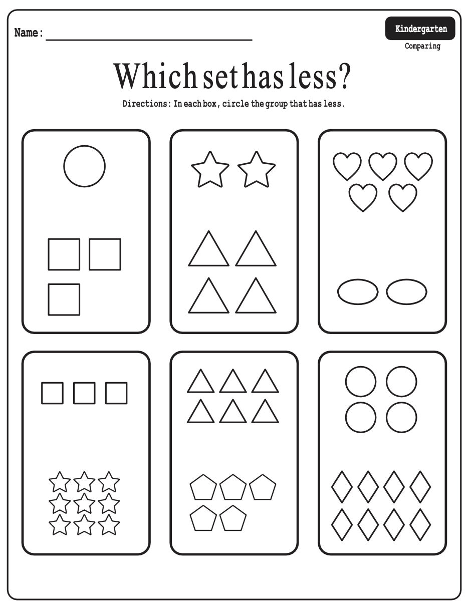 50 Printable Kindergarten Worksheets | PDF Download | Fun Activities ...