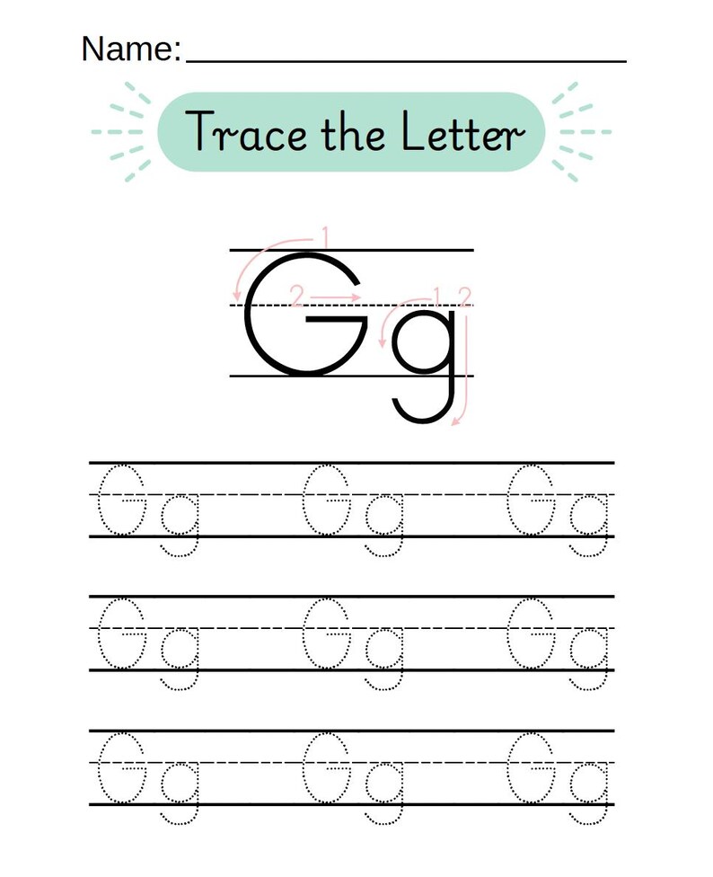 26 Printable Alphabet Tracing Worksheets for Kids | One Letter per Page ...