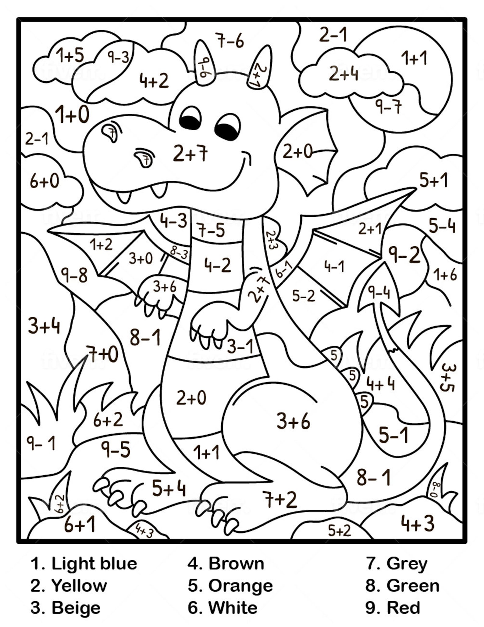 Children s Color By Number Printable Fantasy Princess Unicorn PDF children-s-color-by-number-printable-fantasy-princess-unicorn-pdf