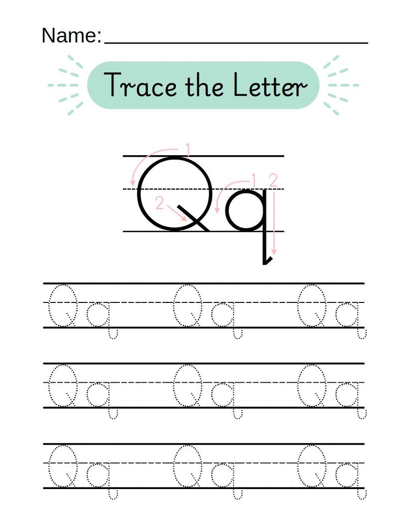 26 Printable Alphabet Tracing Worksheets for Kids | One Letter per Page ...