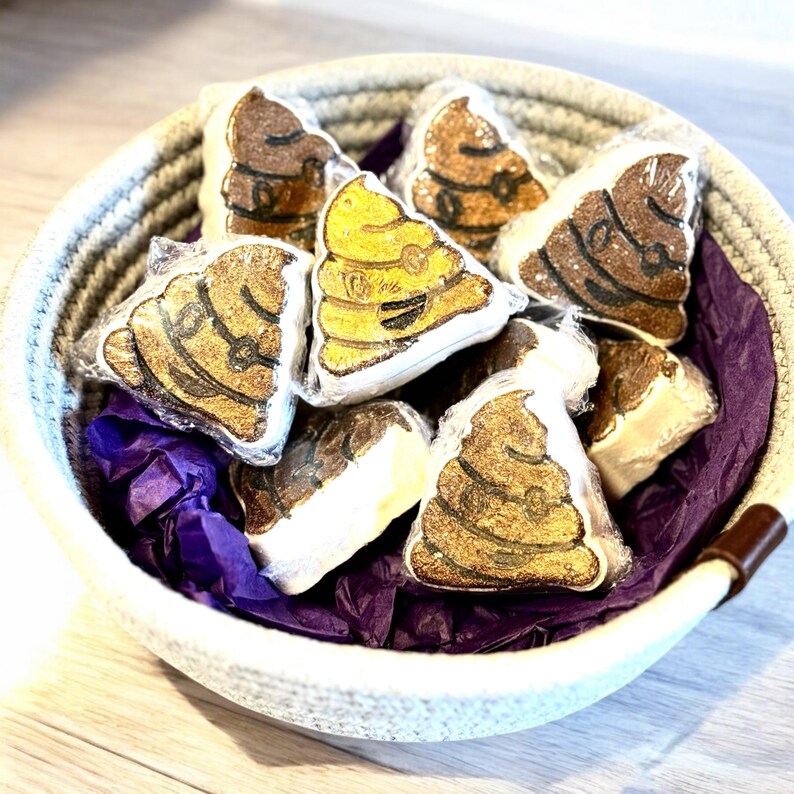 Fun Poop Emoji Toilet Bombs Blood Orange Scented With Brown Mica Finish ...