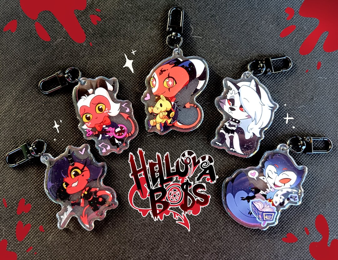 Helluva Boss Keychains. Cute Chibis Characters From Tv Show. Original ...