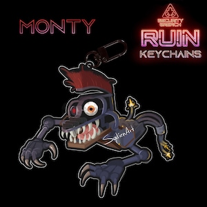 FNAF Ruin Keychains. Ruin Animatronics Hangers. Creepy Terror ...