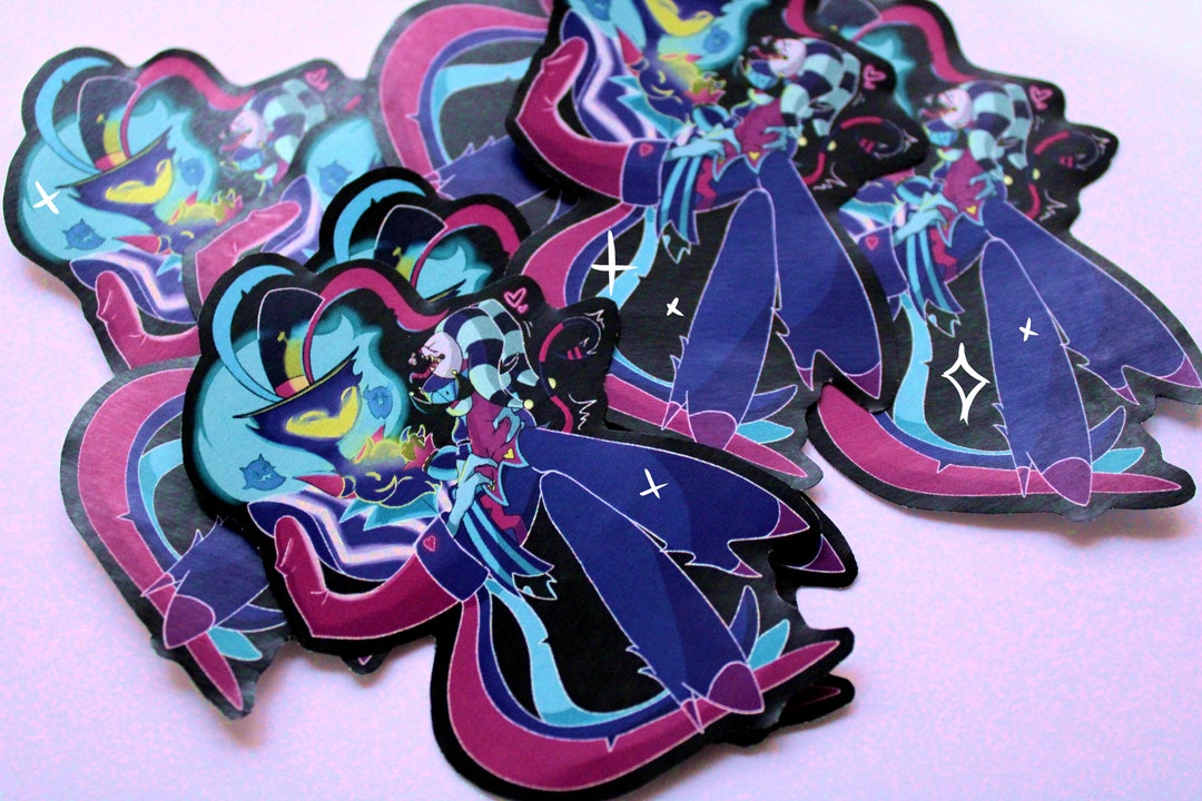 Pegatina De Helluva Boss Asmodeus Y Fizzarolli / Merch Original De ...