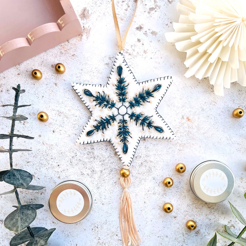 Star Embroidery Kit, Star Sewing Kit, Christmas Decoration Kit, Felt ...