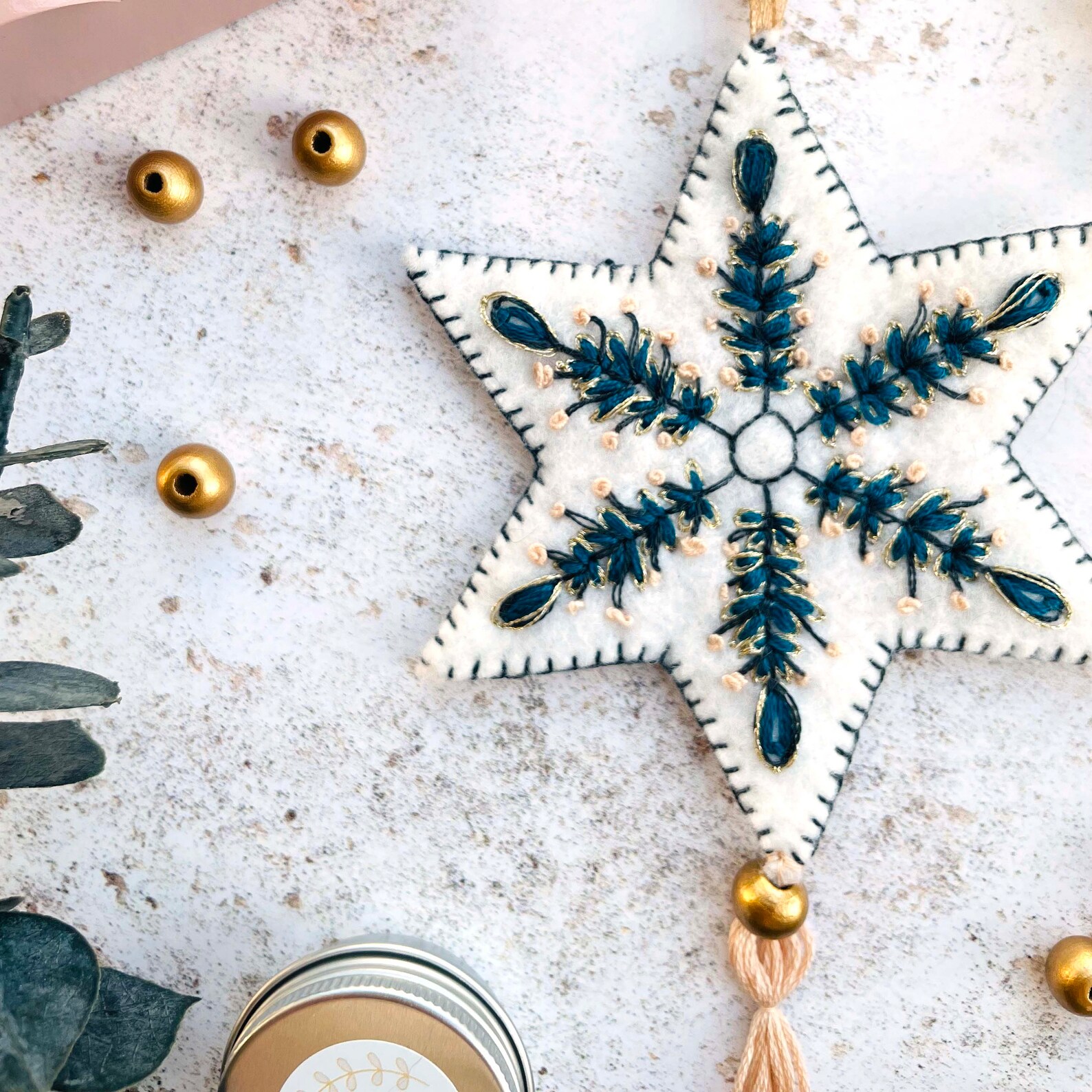 Star Embroidery Kit, Star Sewing Kit, Christmas Decoration Kit, Felt ...