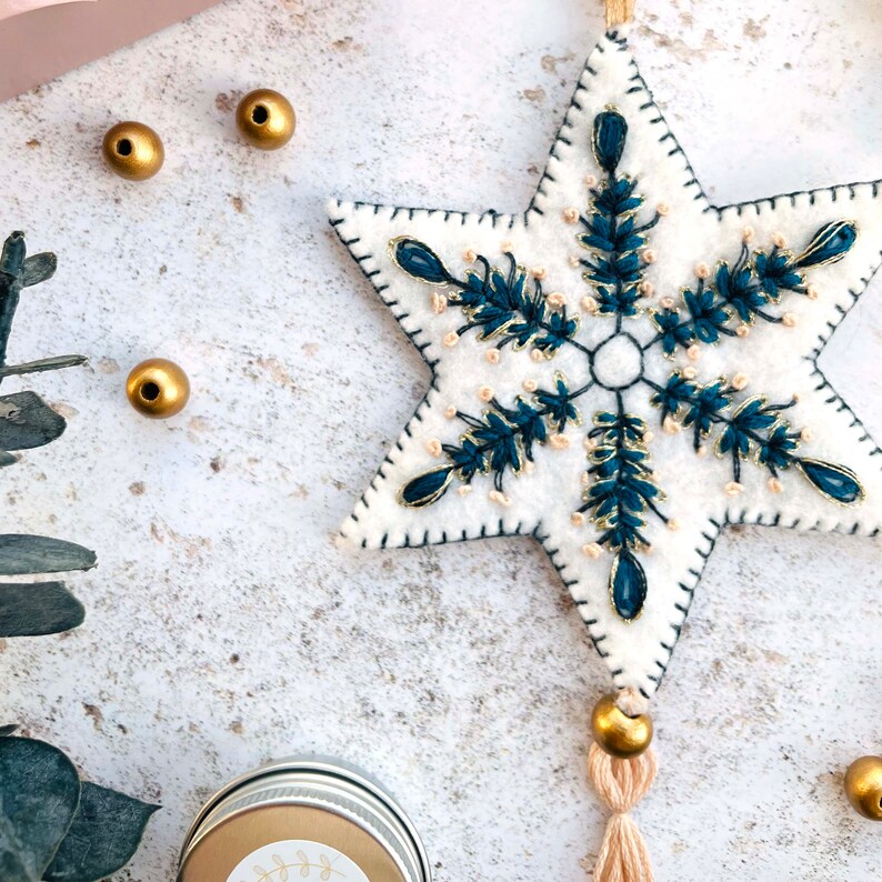 Star Embroidery Kit, Star Sewing Kit, Christmas Decoration Kit, Felt ...