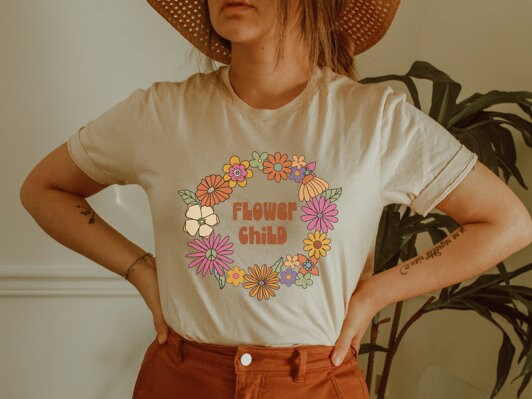 Flower Child T-shirt - Etsy Flower Child T-shirt - Etsy