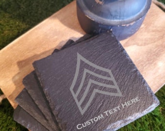 C-17 Slate Coaster Set | Etsy