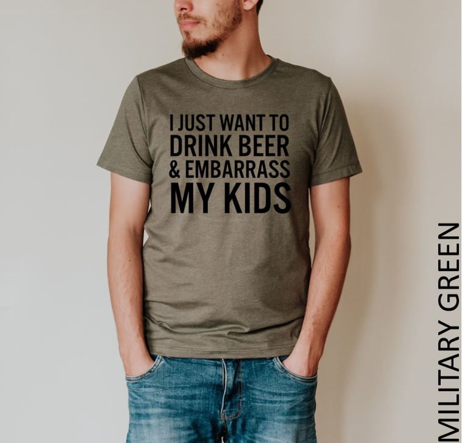 I Just Want To Drink Beer and Embarrass My Kids Men's | Etsy