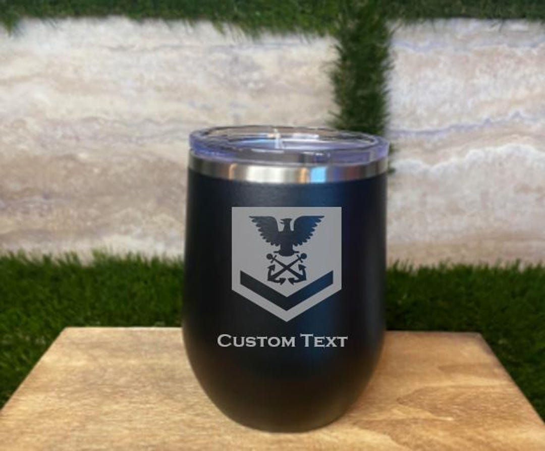 E4 Petty Officer 3rd Class Wine Tumbler - Etsy