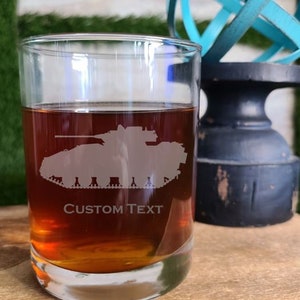 Bradley Tank Custom Laser Engraved Barware - Etsy