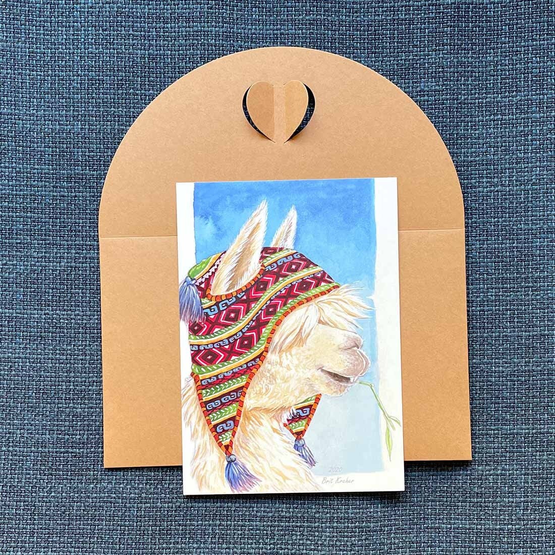 A6 Art Postcard No. 7 good Mood Alpaca - Etsy UK