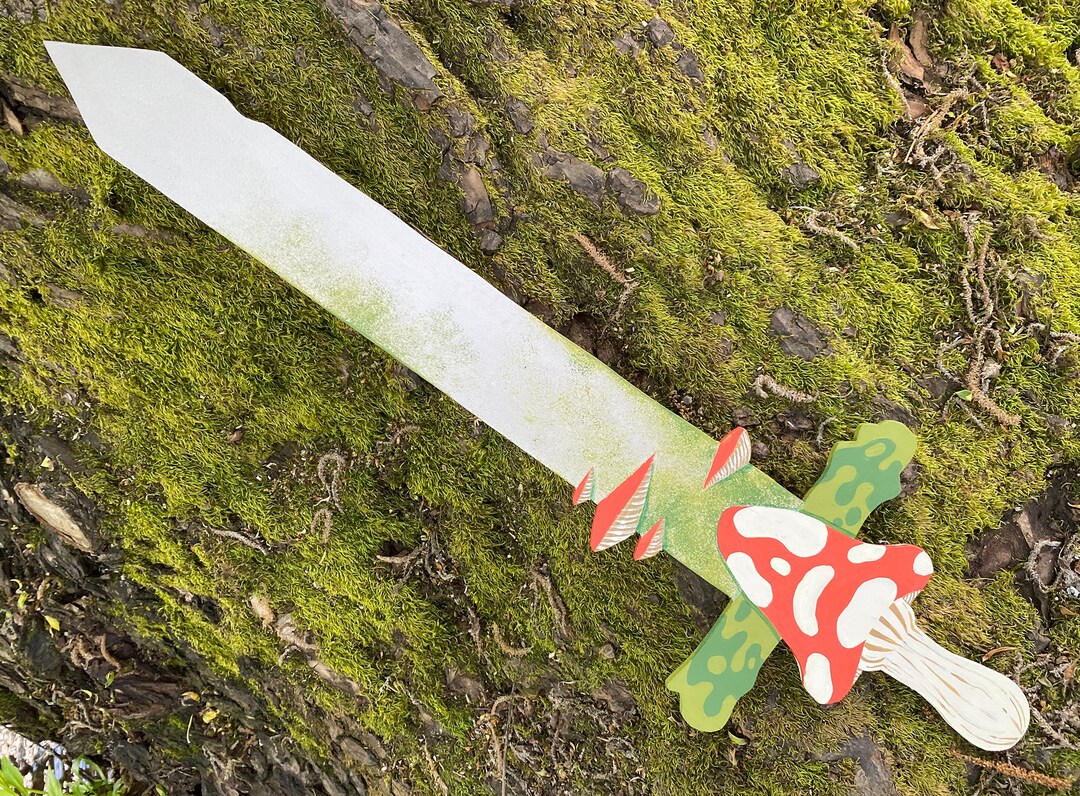 Custom-cut Wood Sword, Hand-painted, "spore Choice" - Etsy