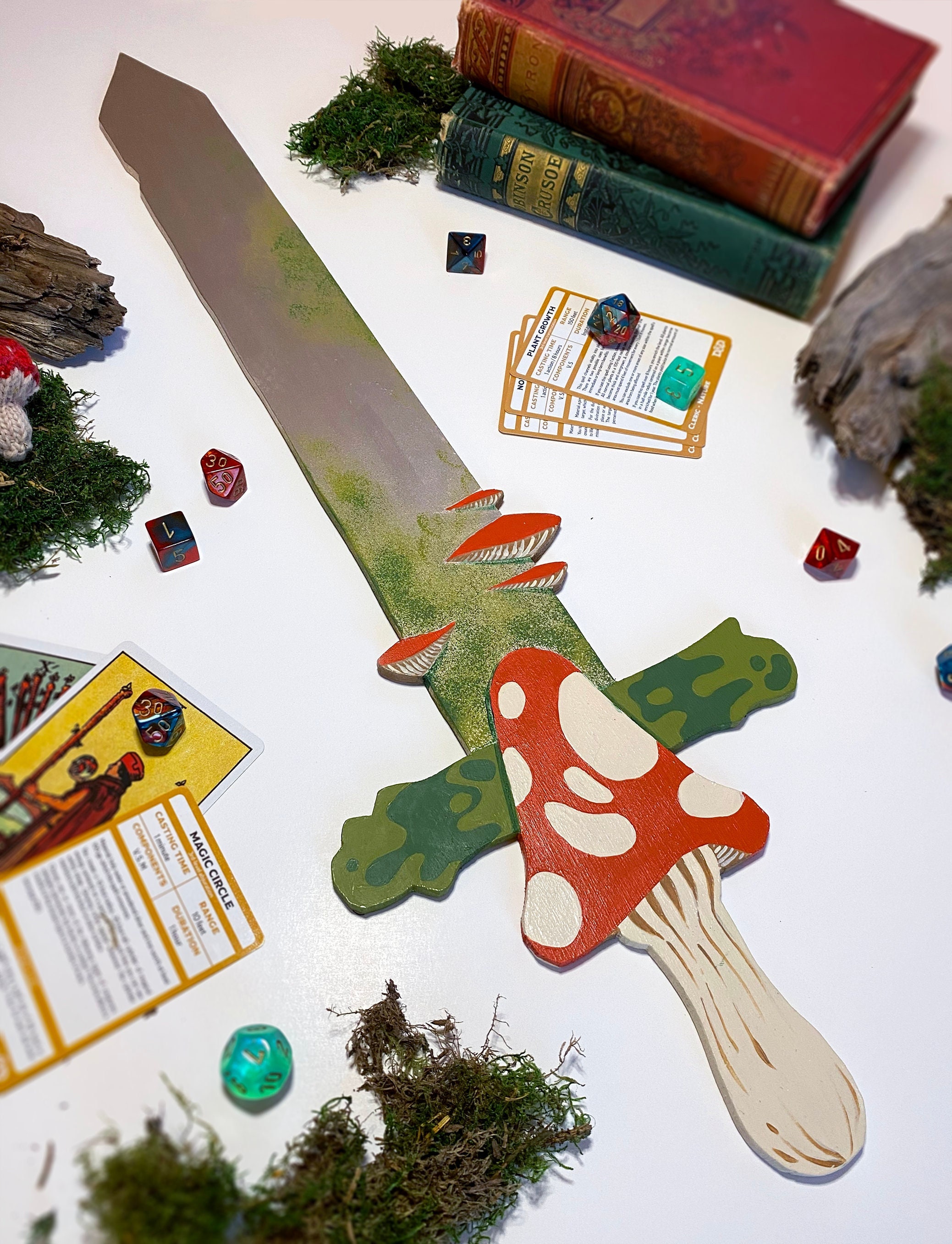 Custom-cut Wood Sword, Hand-painted, "spore Choice" - Etsy