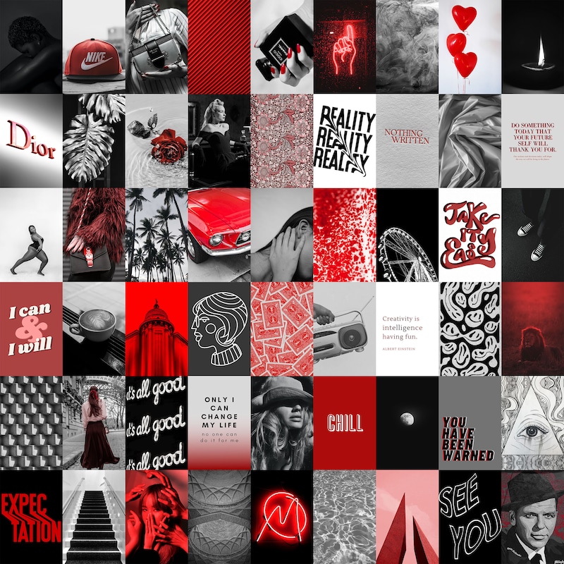 Red Aesthetic Collage - Etsy