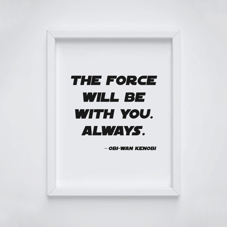 Star Wars Quote Wall Art, Obi-wan Kenobi Instant Download Printable ...