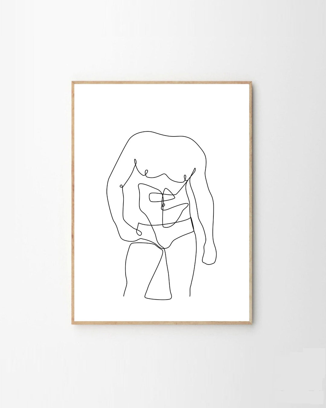 Gay Line Art briefs Nude LGBTQ Drawing Printable Poster Home Decor ...