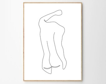 Gay Line Art take Me on a Ride Nude LGBTQ Drawing Printable Poster Home ...